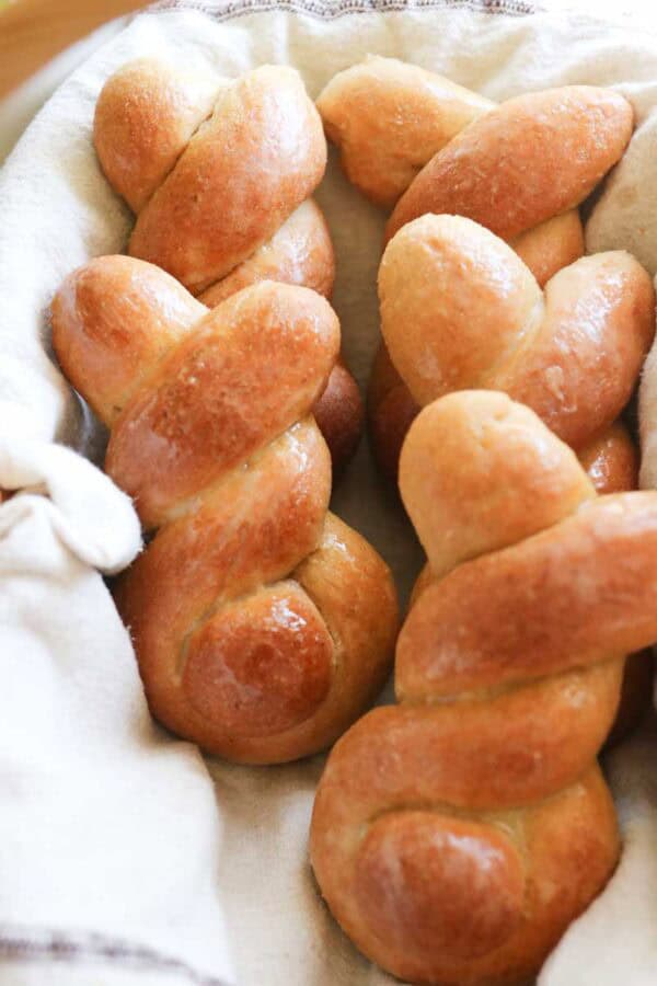 Easter Bunny Dinner Rolls with Freshly Milled Flour - Generation Acres Farm