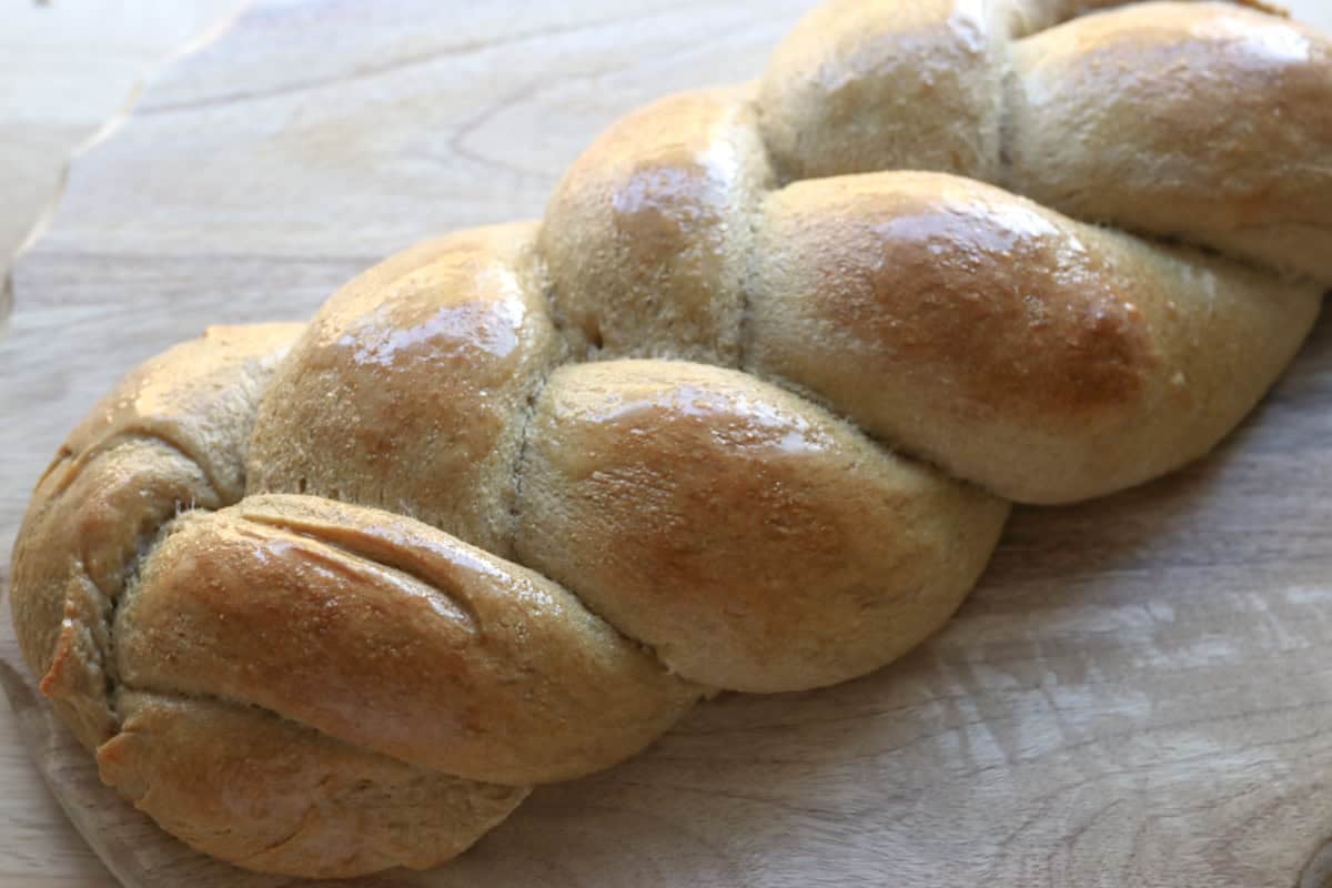 Braided Challah Bread Made with Freshly Milled Flour - Generation Acres ...
